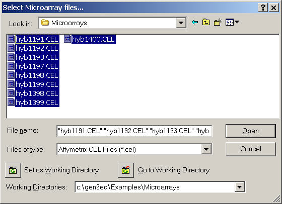 Affymetrix Microarray Example • Genstat v22