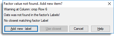 Add New Factor Level • Genstat v22