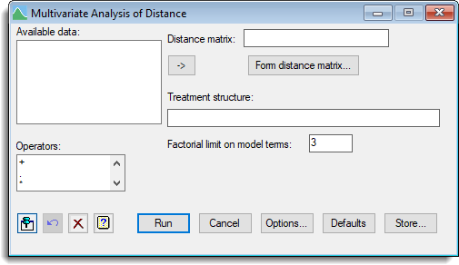 Multivariate Analysis of Distance • Genstat v22