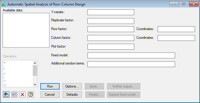 Automatic Spatial Analysis of Row-Column Design • Genstat v22