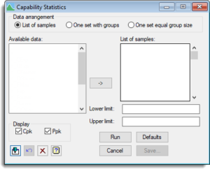 Capability Statistics • Genstat v22