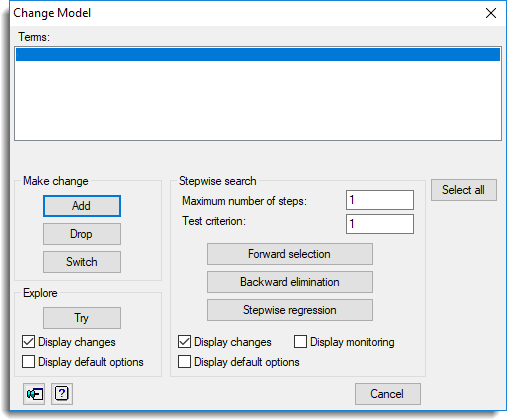 Change Model • Genstat v22