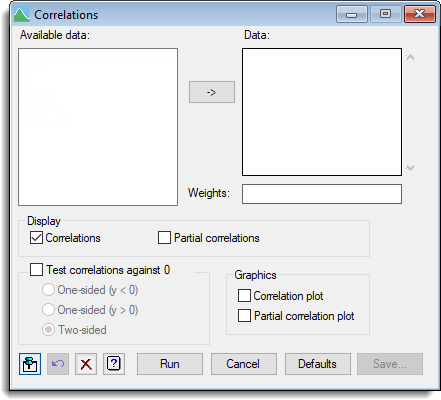 Correlations • Genstat v22