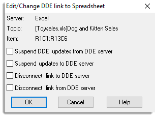 Edit/Change DDE Link to Spreadsheet • Genstat v22