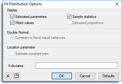 Fit Distribution Options • Genstat v22