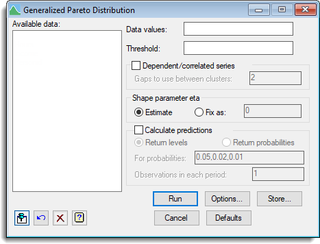 Fit a Generalized Pareto Distribution • Genstat v22