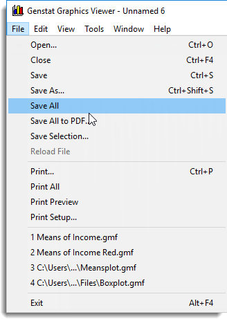 File Menu Commands • Genstat v22