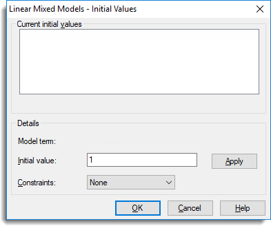 Linear Mixed Models - Initial Values • Genstat v22