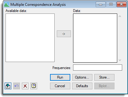 Multiple Correspondence Analysis • Genstat v22