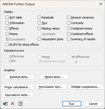 One- and Two-Way Analysis of Variance - Further Output • Genstat v22