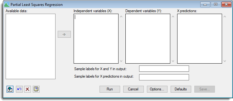 Partial Least Squares • Genstat v22
