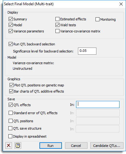 Select Final Model (Multi-trait) • Genstat v22