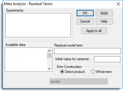 REML Meta Analysis Terms • Genstat v22