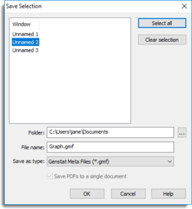 Save Selection • Genstat v22