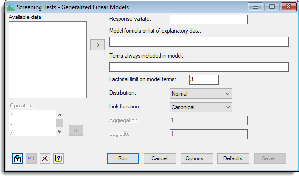 Screening Tests - Generalized Linear Models • Genstat v22