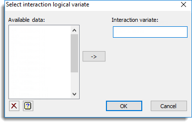 Select interaction logical variate • Genstat v22