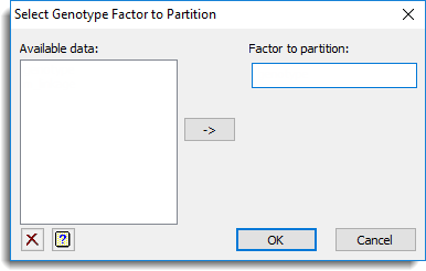 Select Genotype Factor to Partition • Genstat v22