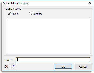 Select Model Terms • Genstat v22