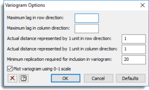 Variogram Options • Genstat v22