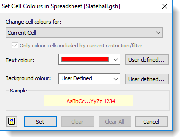 Colouring Cells, Rows and Columns Manually • Genstat v22