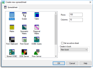 Creating a new Spreadsheet • Genstat v22