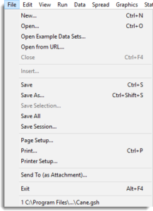 File Menu Commands • Genstat v22
