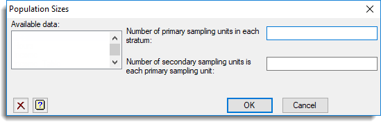 General Survey Analysis Population Sizes • Genstat v22