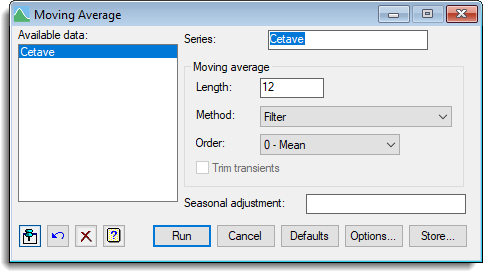 Moving Average • Genstat v22