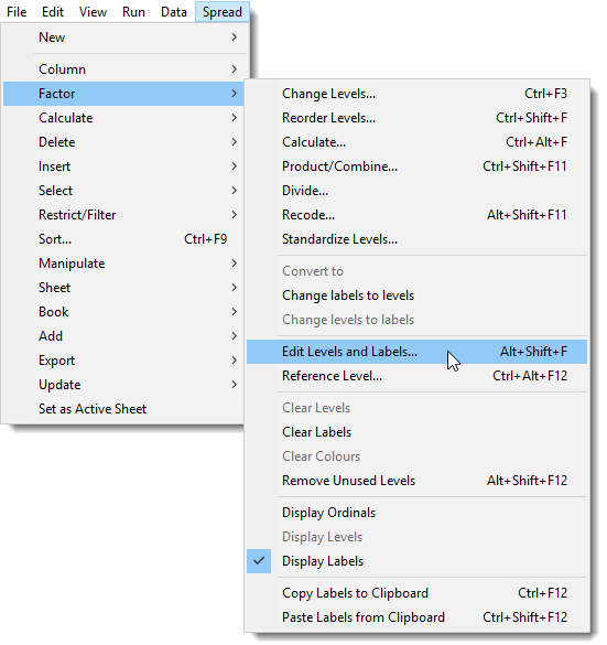 Factors (categorical variables) • Genstat v22