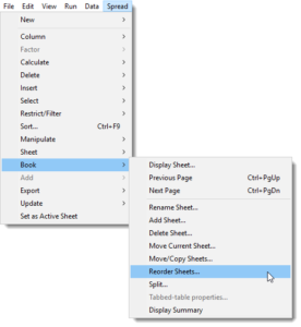 Managing Spreadsheets and Workbooks • Genstat v22