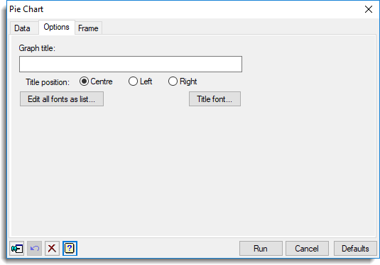 Pie Chart - Options • Genstat v22