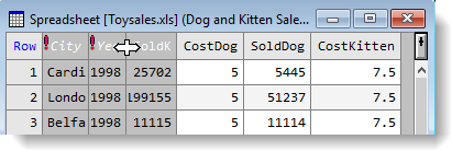 Resizing Column Widths • Genstat v22