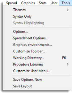 Tools Menu Commands • Genstat v22