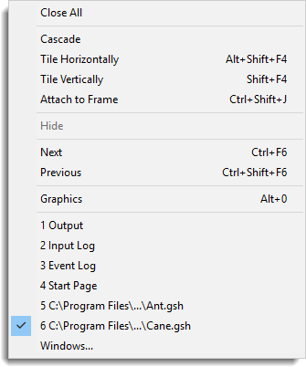 Window Menu Commands • Genstat v22
